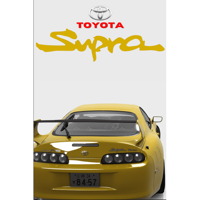 Toyota Supra MK4 Poster 24x36 - Classic JDM Turbo Car, 90s Legend Wall ...