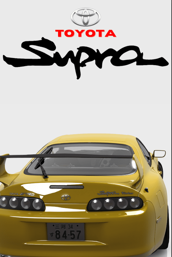 Toyota Supra MK4 Poster 24x36 - Iconic JDM Car, Turbocharged Legend Art ...