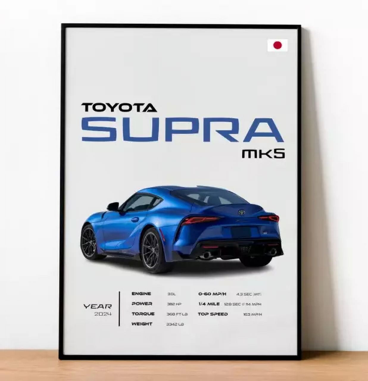 Toyota Supra Mk5 Poster - Jdm Sports Car Wall Art - Turbocharged Supra ...
