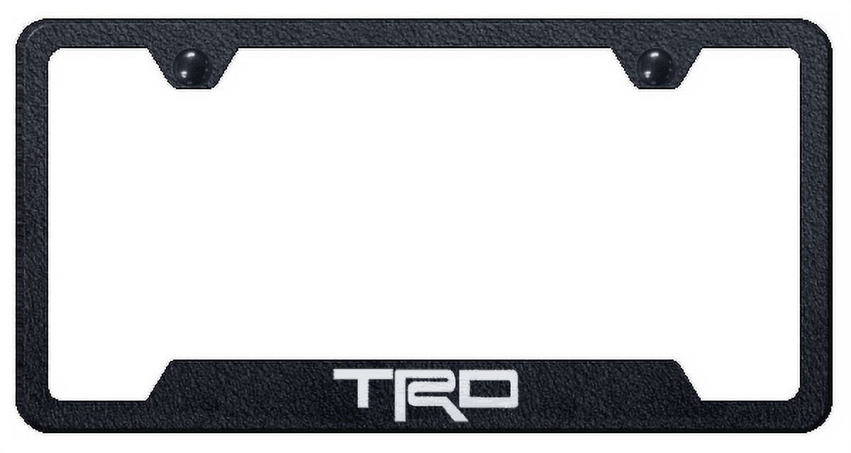 Toyota TRD Logo Rugged Black Notched License Plate Frame Official ...