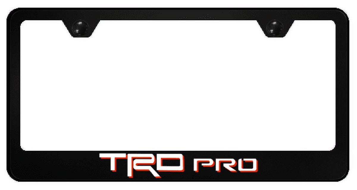 Toyota TRD Pro Black UV Print Polycarbonate License Plate Frame ...