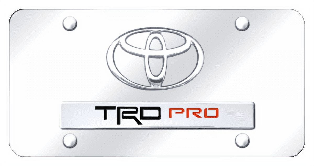 Toyota TRD Pro Dual Chrome on Mirrored Chrome License Plate Official ...