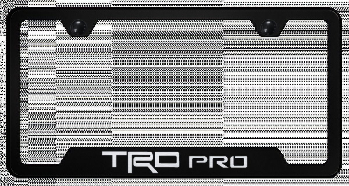 Toyota TRD Pro Logo Black Finish Notched License Plate Frame Official ...