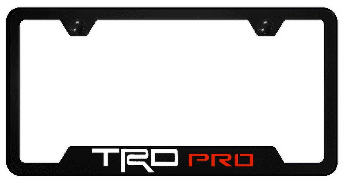 Toyota TRD Pro Logo Polycarbonate Notched License Plate Frame Official ...