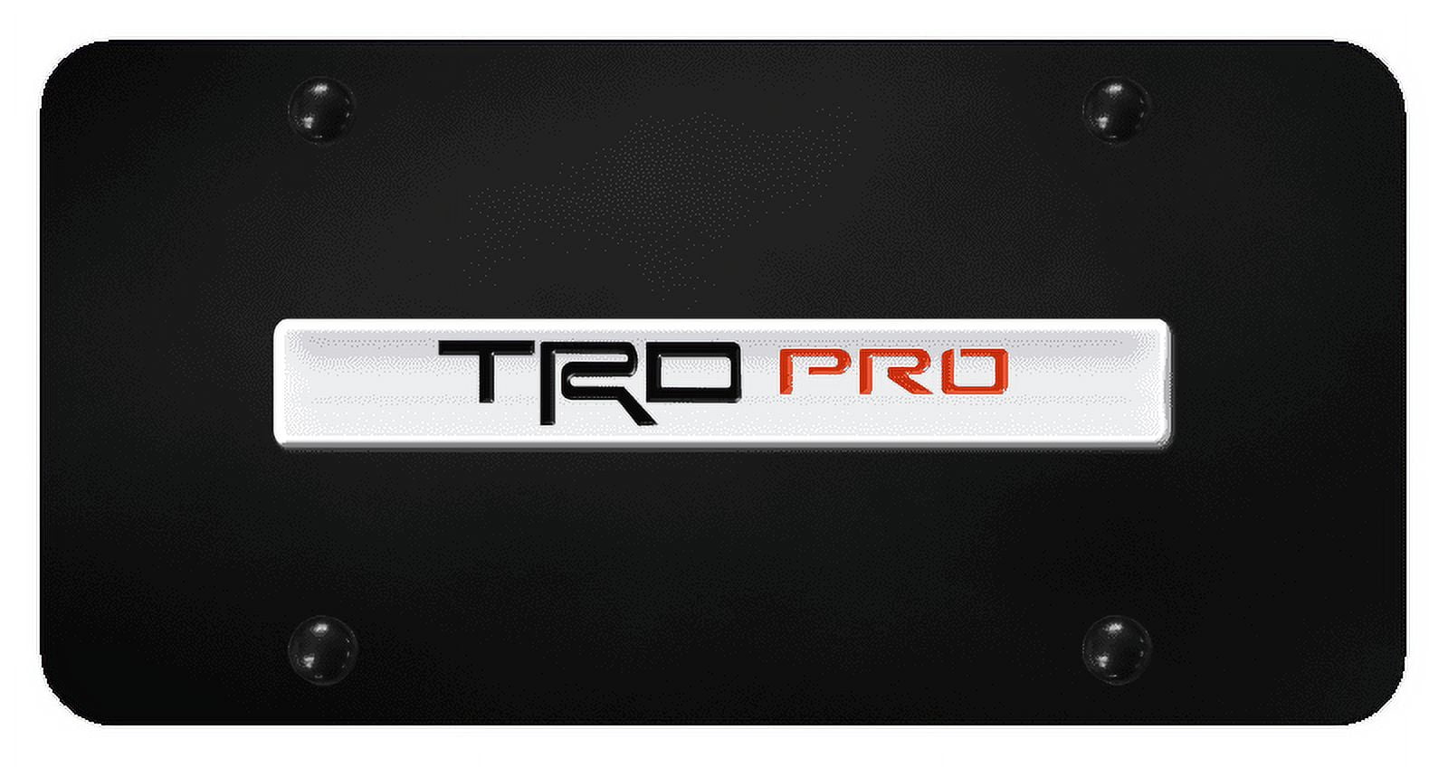 Toyota TRDP 3D Chrome Logo Black License Plate Official Licensed ...