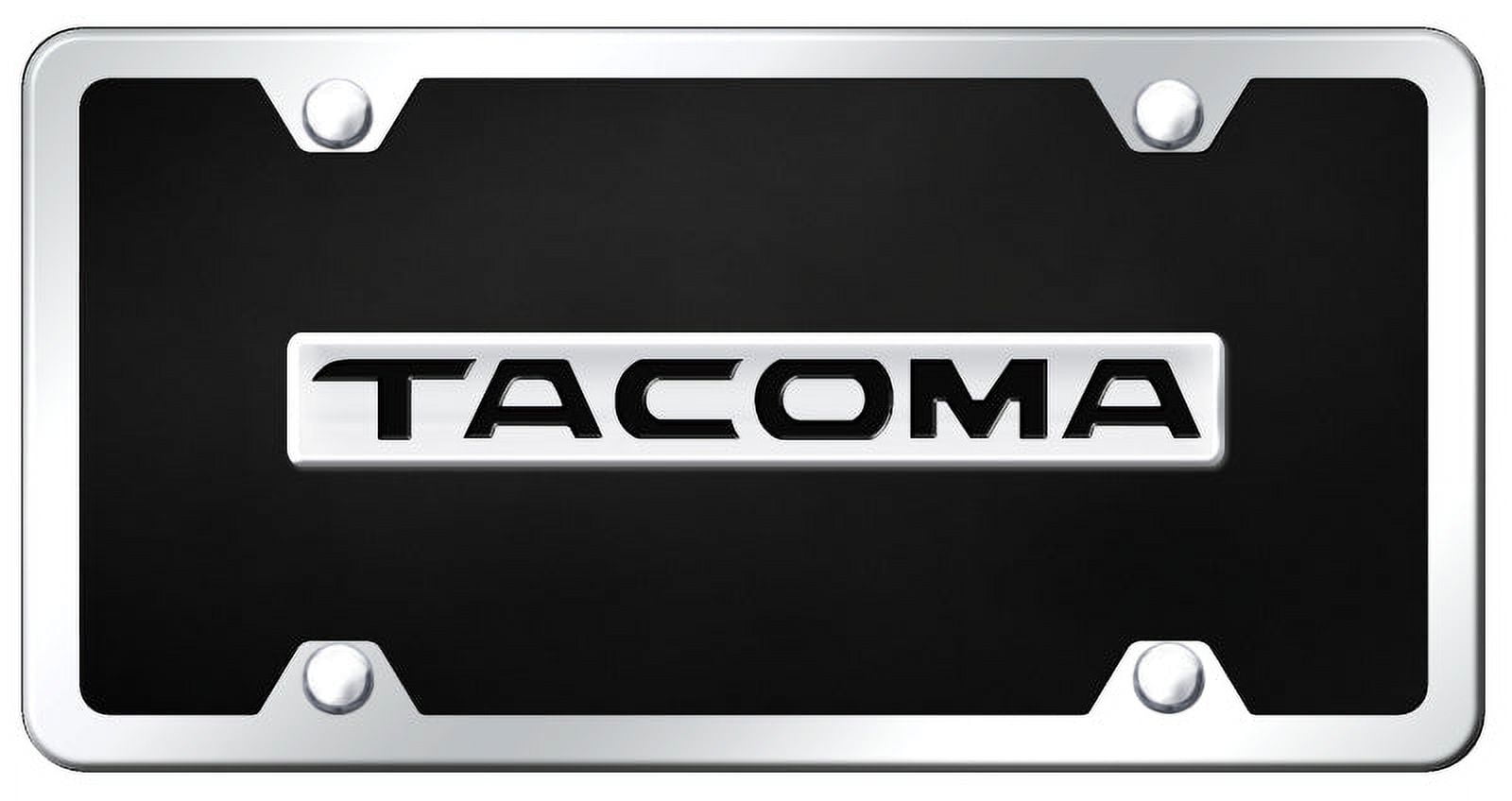 Toyota Tacoma Chrome Logo Black Acrylic Kit License Plate Frame ...