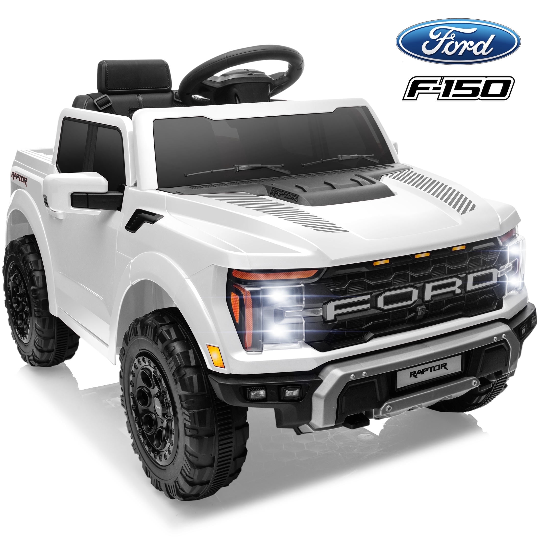Licensed Ford Raptor F150 12V Kids Electric Car Ride On Toy, Battery ...