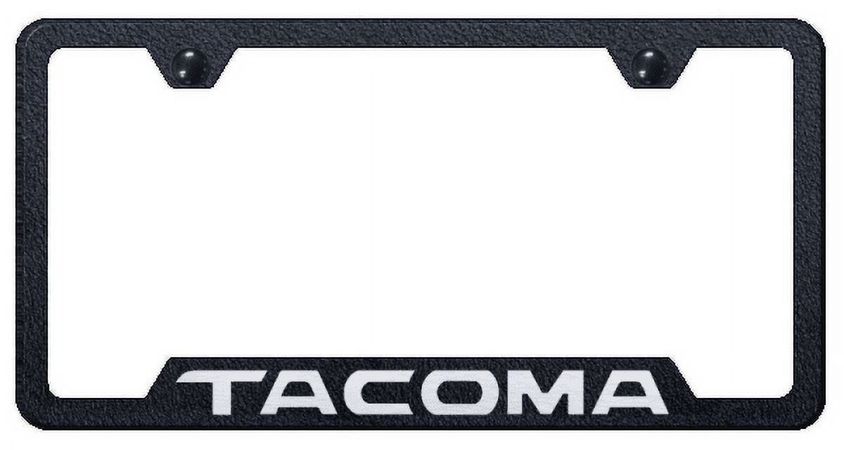 Toyota Tacoma Rugged Black Cut-Out Notched License Plate Frame Official ...