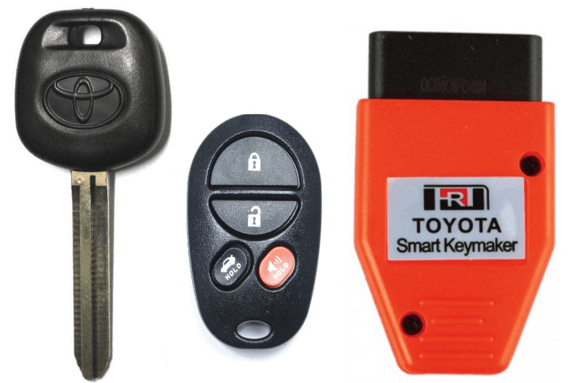 Toyota Transponder Chip Key 44D Dot + 4 Button Keyless Remote Trank ...