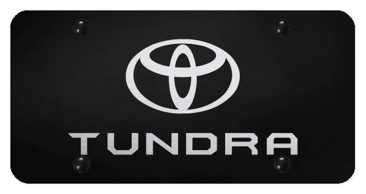 Toyota Tundra Laser Etched Logo Black Finish License Plate Officially ...