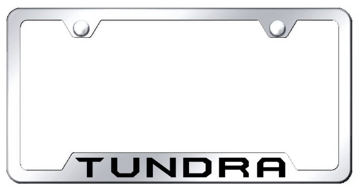 Toyota Tundra Logo Mirrored Chrome Notched License Plate Frame Official ...