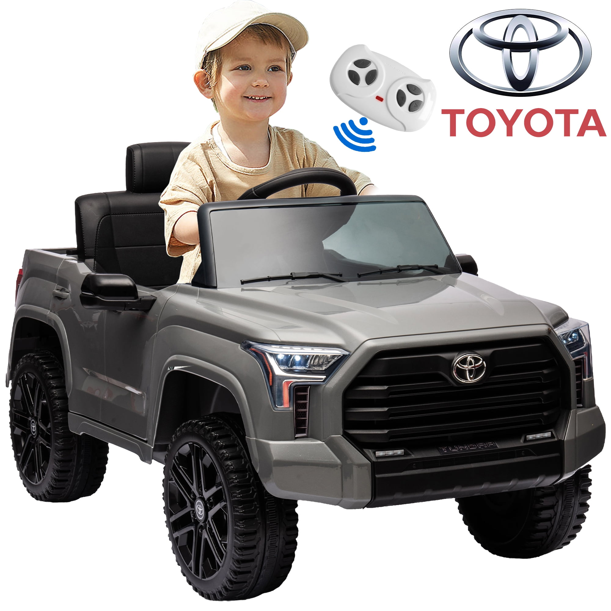 Toyota Tundra 12V Ride On Car for Kids with Wheels, Parent Remote ...