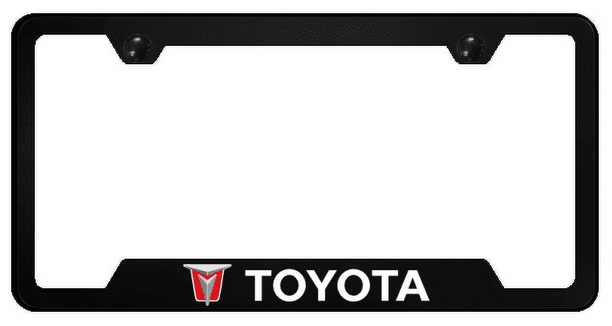 Toyota Vintage Logo Polycarbonate Notched License Plate Frame Official ...