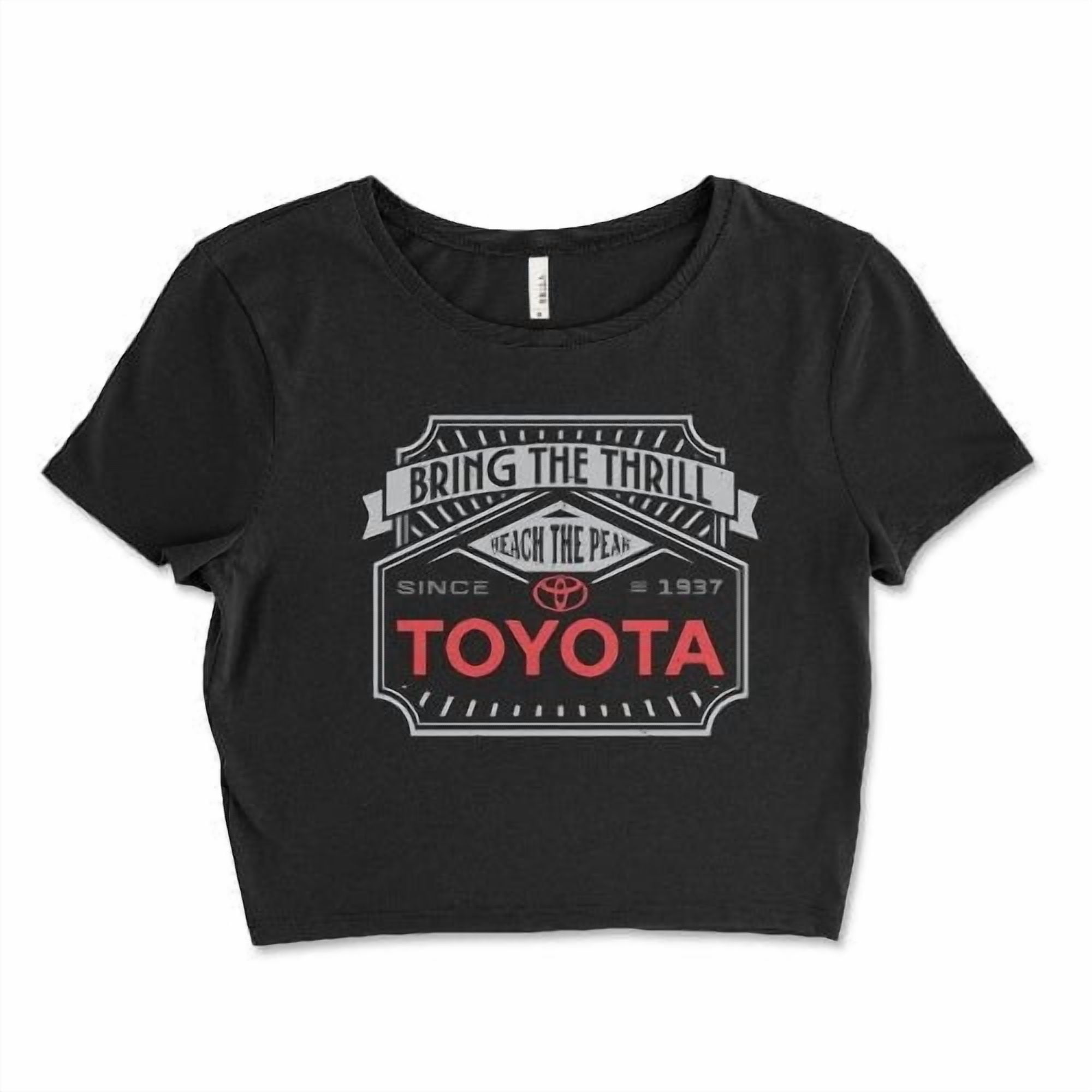 Toyota Womens Off Road 4x4 Apparel Black Crop Top - Walmart.com