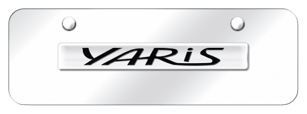 Toyota Yaris Name Mini License Plate Chrome on Mirrored Official ...