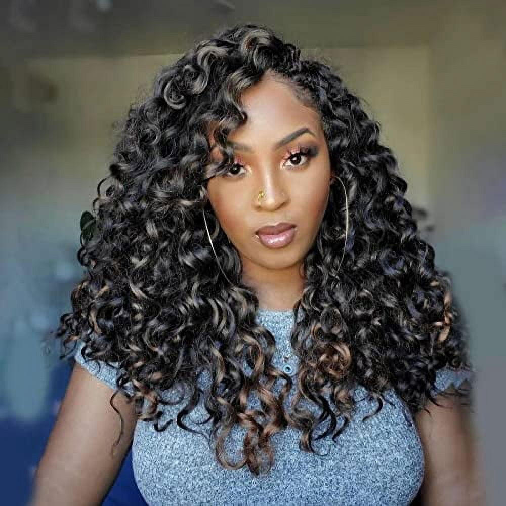 Toyotress Beach Curl Crochet Hair - 14 Inch 8 Packs Ombre Brown Ocean ...