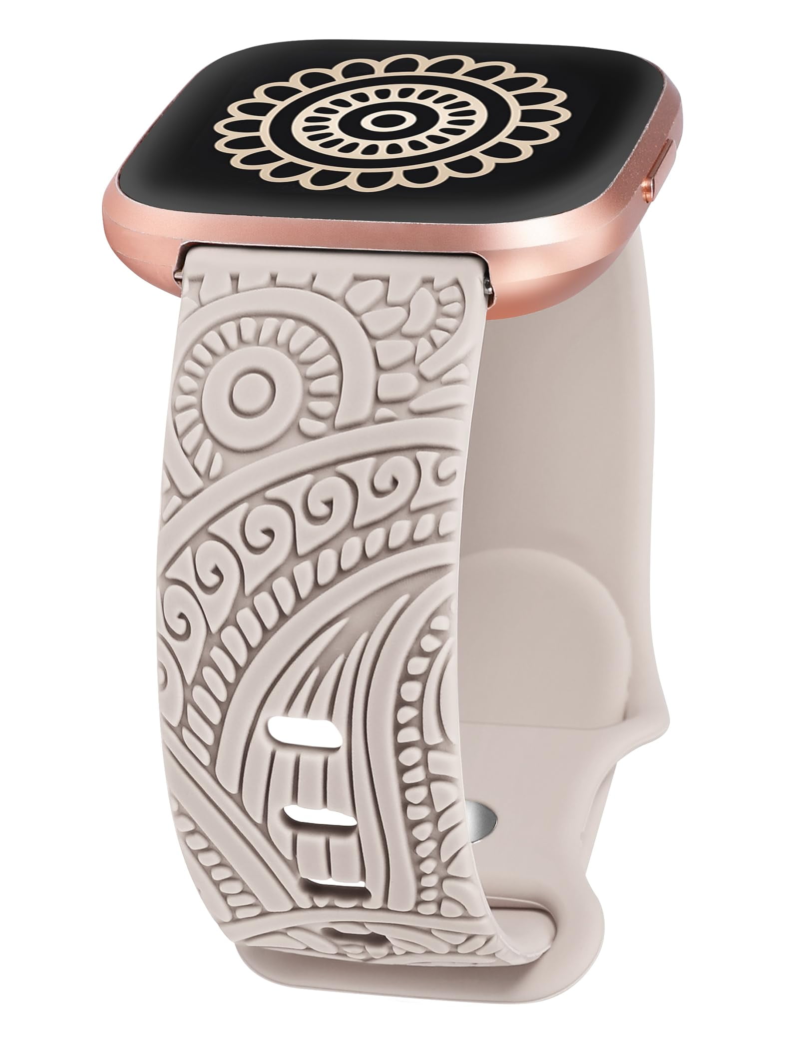 Toyouths Floral Engraved Compatible with Fitbit Versa 2/Fitbit Versa ...