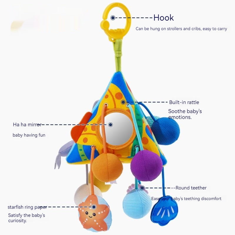 Toys for 0 3 6 9 to 12 Months, Soft Hanging Crinkle Squeaky Sensory ...
