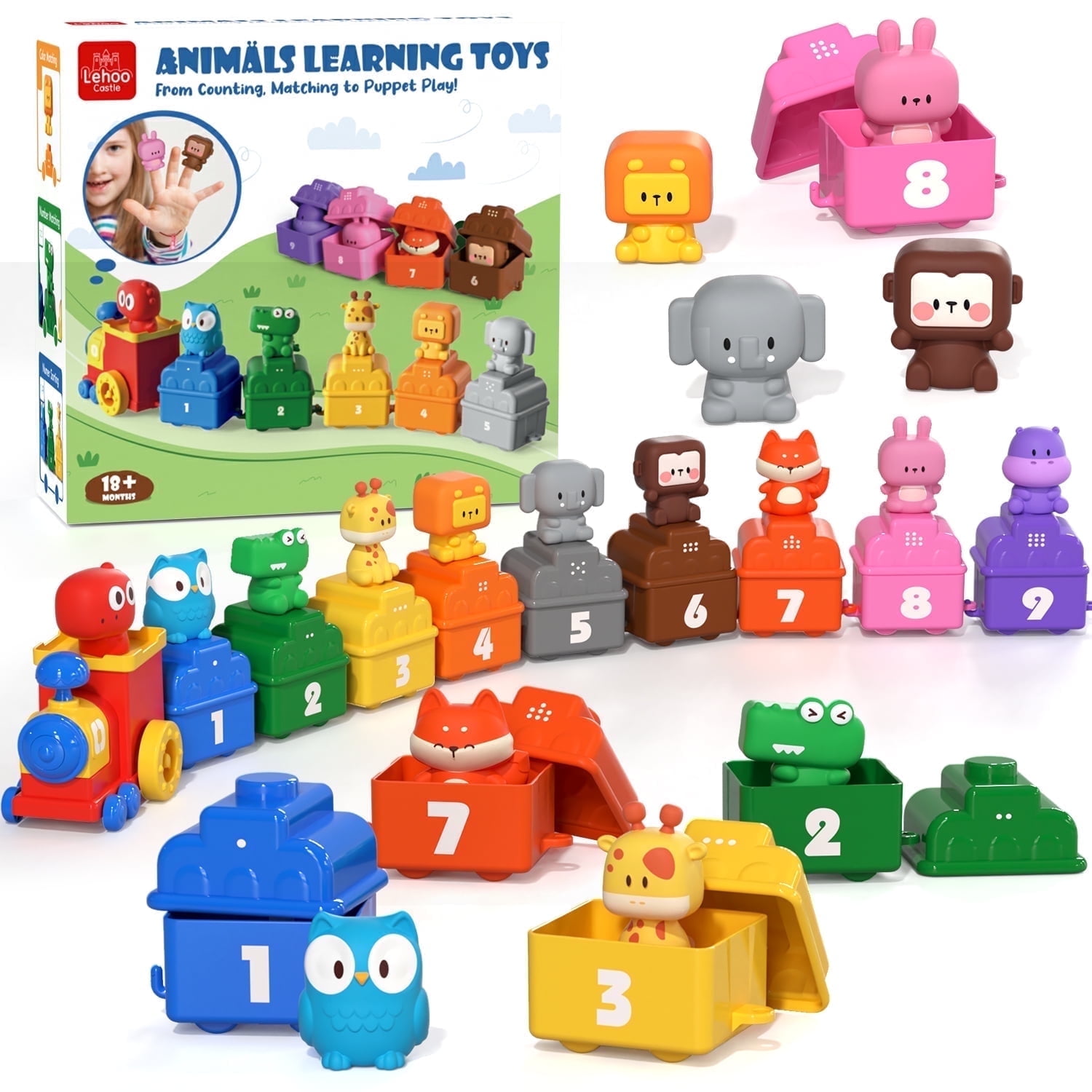 Toys for 1 Year Old, Train Set Montessori Learning Toddler Toys for 1 2 ...