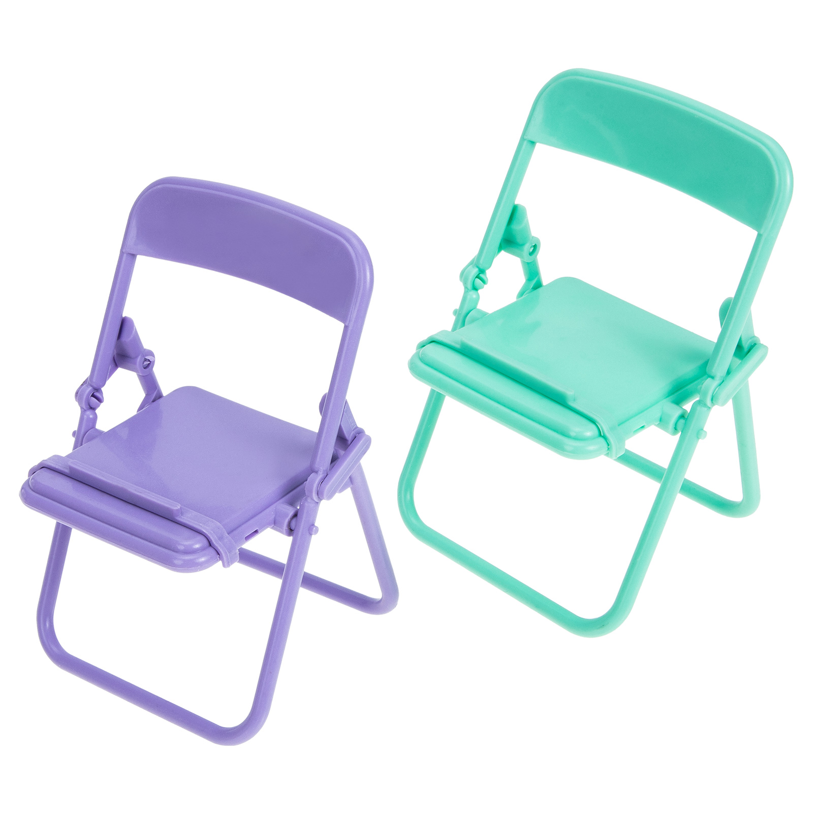 Toys 2 Pcs Dollhouse Miniatures Folding Chair Furniture Plastic Baby ...