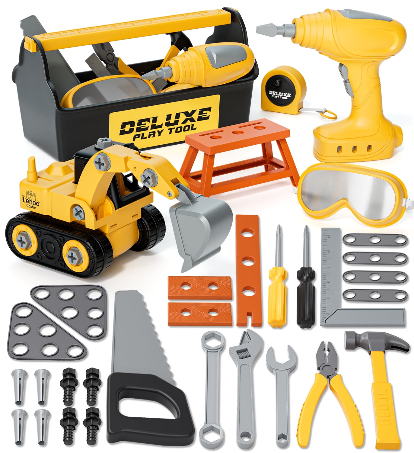 KWANITHINK Kids Tool Set, 36PCS Educational Toys, Toolbox, Realistic ...