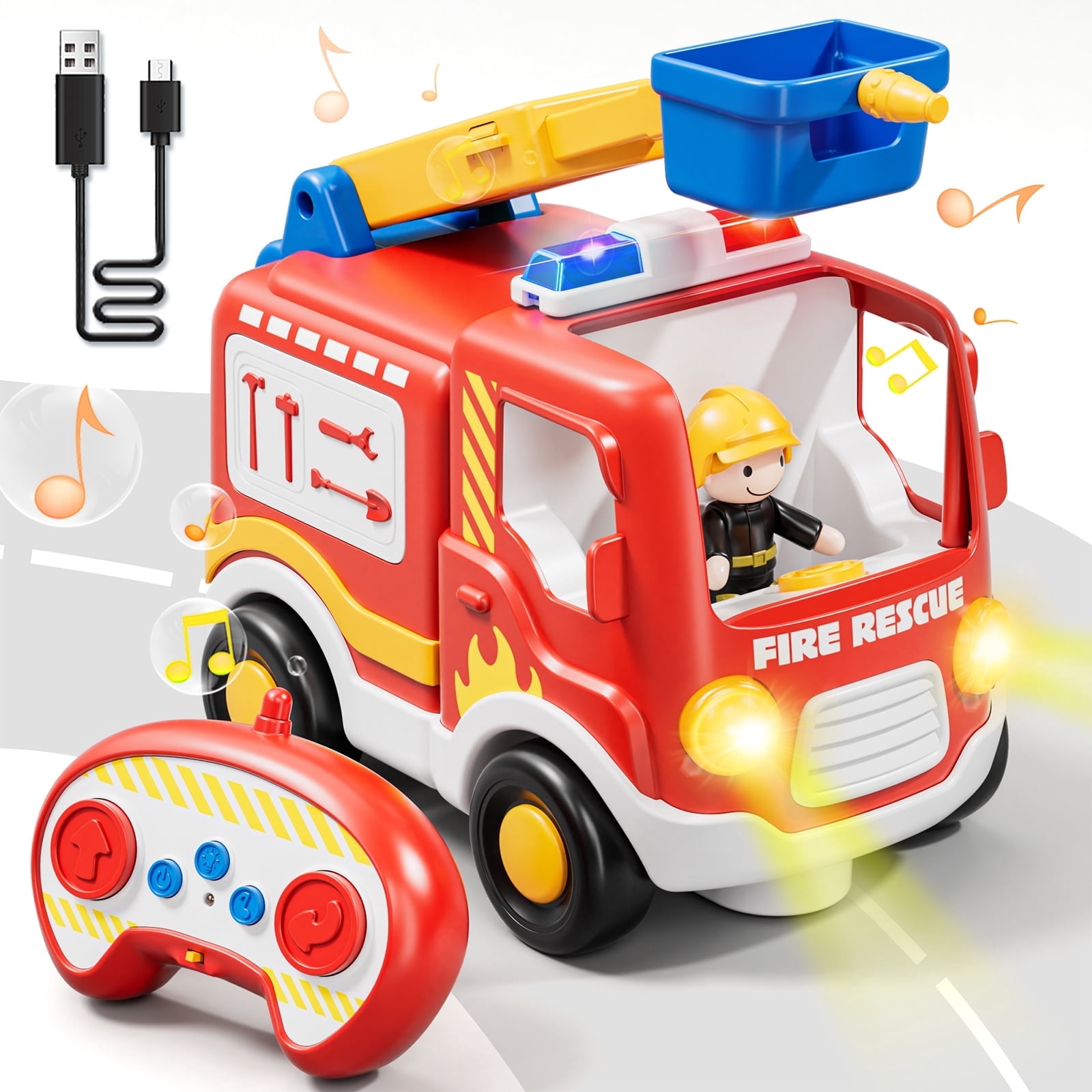 Toys for 2 Year Old Boys Toys, Rechargeable Remote Control Car for ...