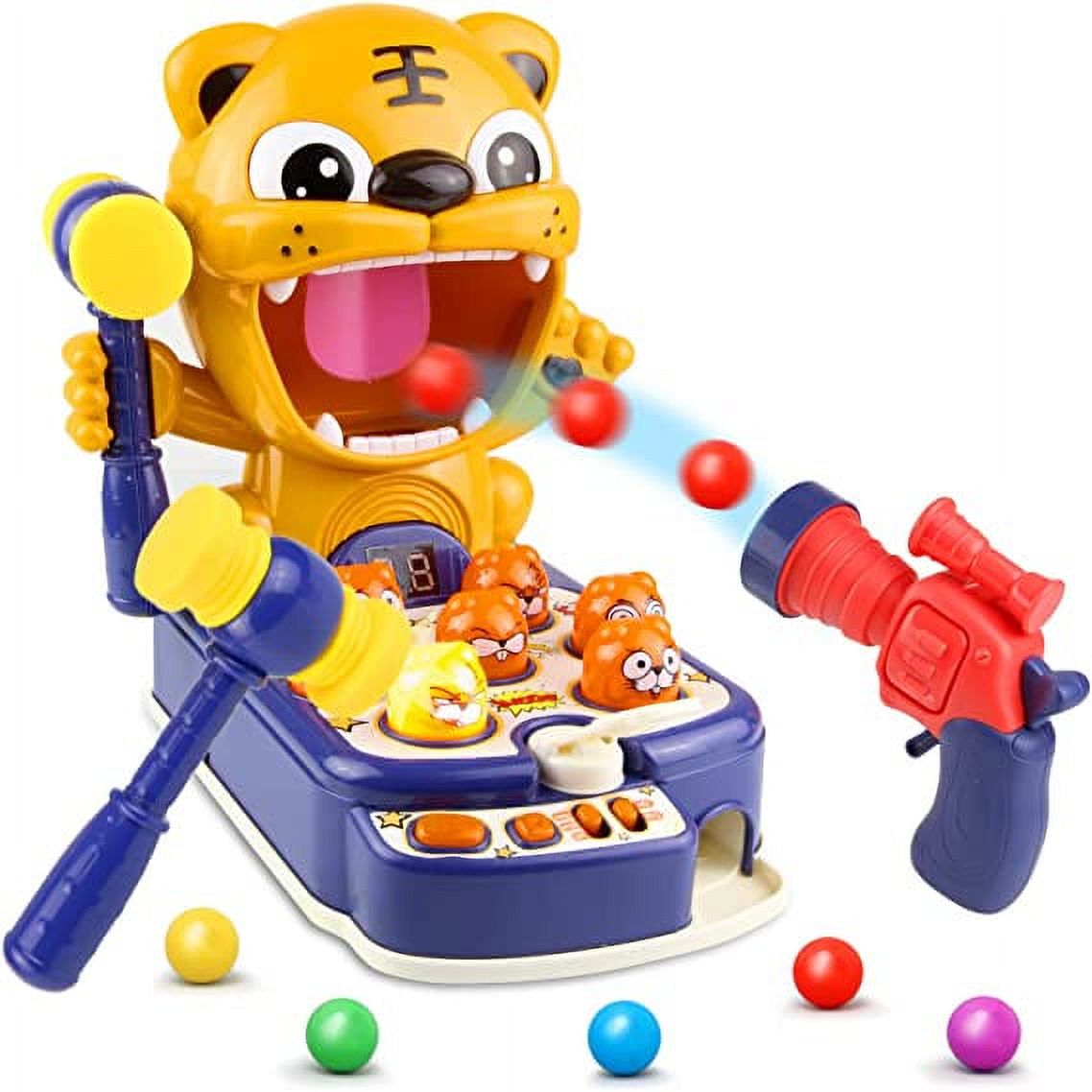 Toys for 3 4 5 6 7 8 Year Old Kids, 3 in 1 Whack A Tiger Mole Game ...