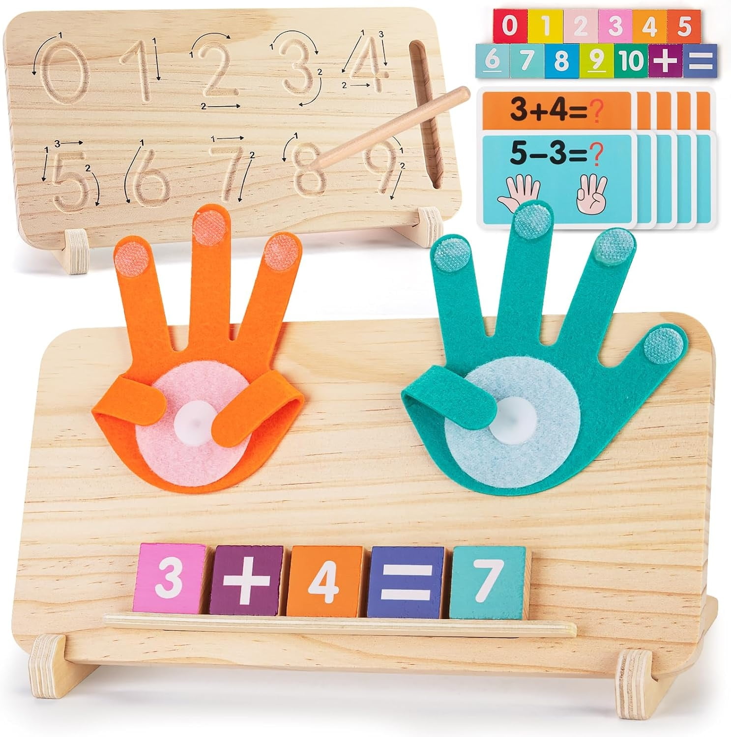 Toys For 3-5 Year Old, Double-Sided Educational Learning Math ...