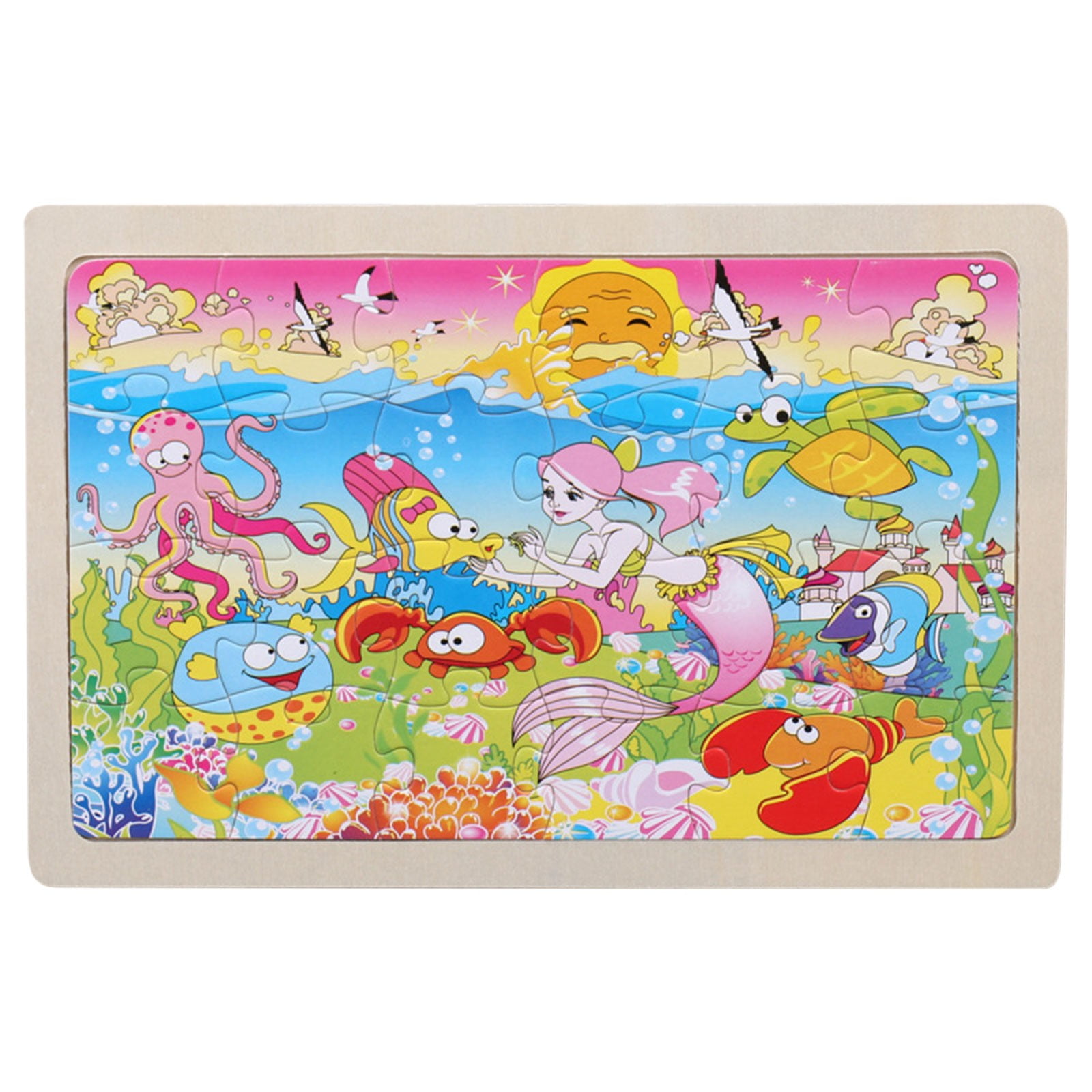 Toys 50% Off Clear! Puzzles for Kids Ages 3-5, 24 Piece Colorful Wooden ...