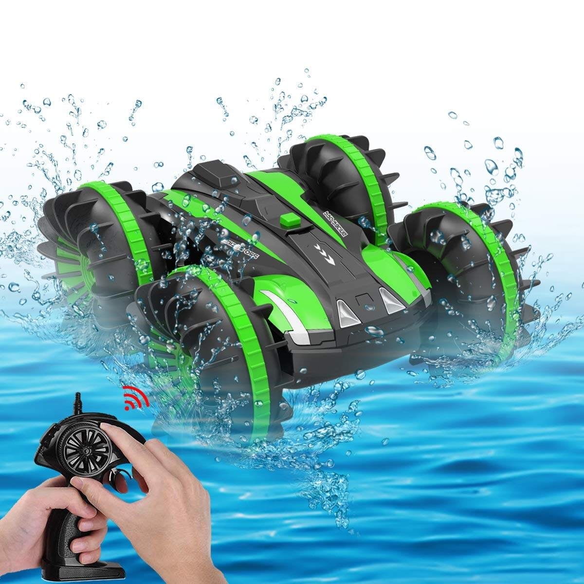 Toys for 6-10 Year Old Boys Amphibious RC Car for Kids 2.4 GHz Remote Control Boat Waterproof RC ...