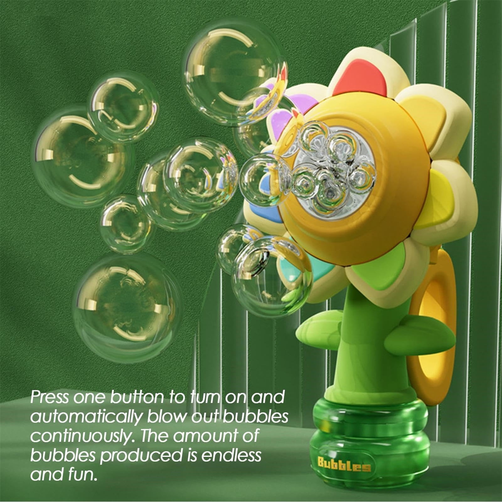 Toys for Ages 2-4 Bubble Makers, Automatic Bubble Machine, Sunflower ...