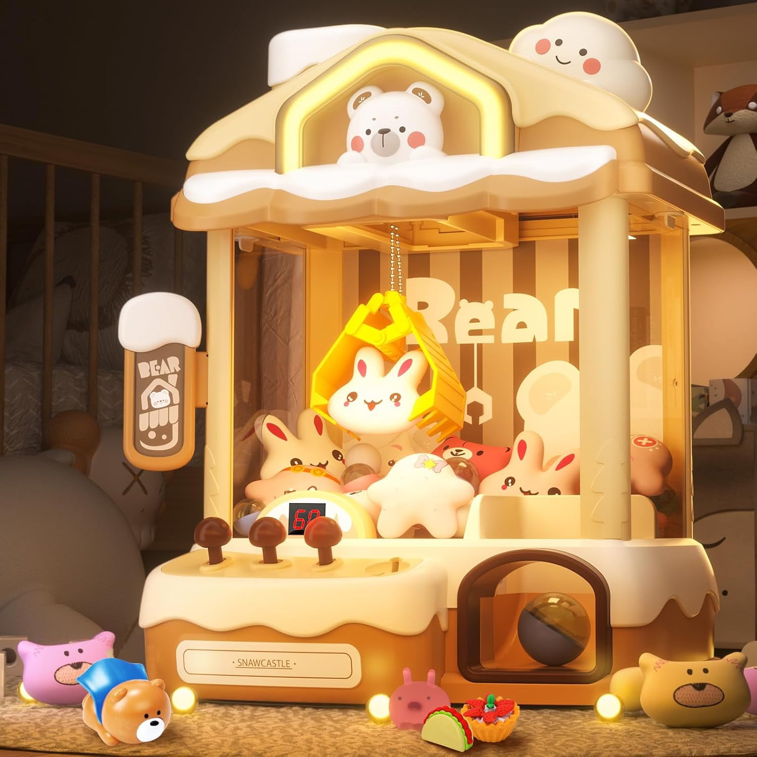 Toys Bear Claw Machines for Kids Adults with Sound LED Light, Vending ...