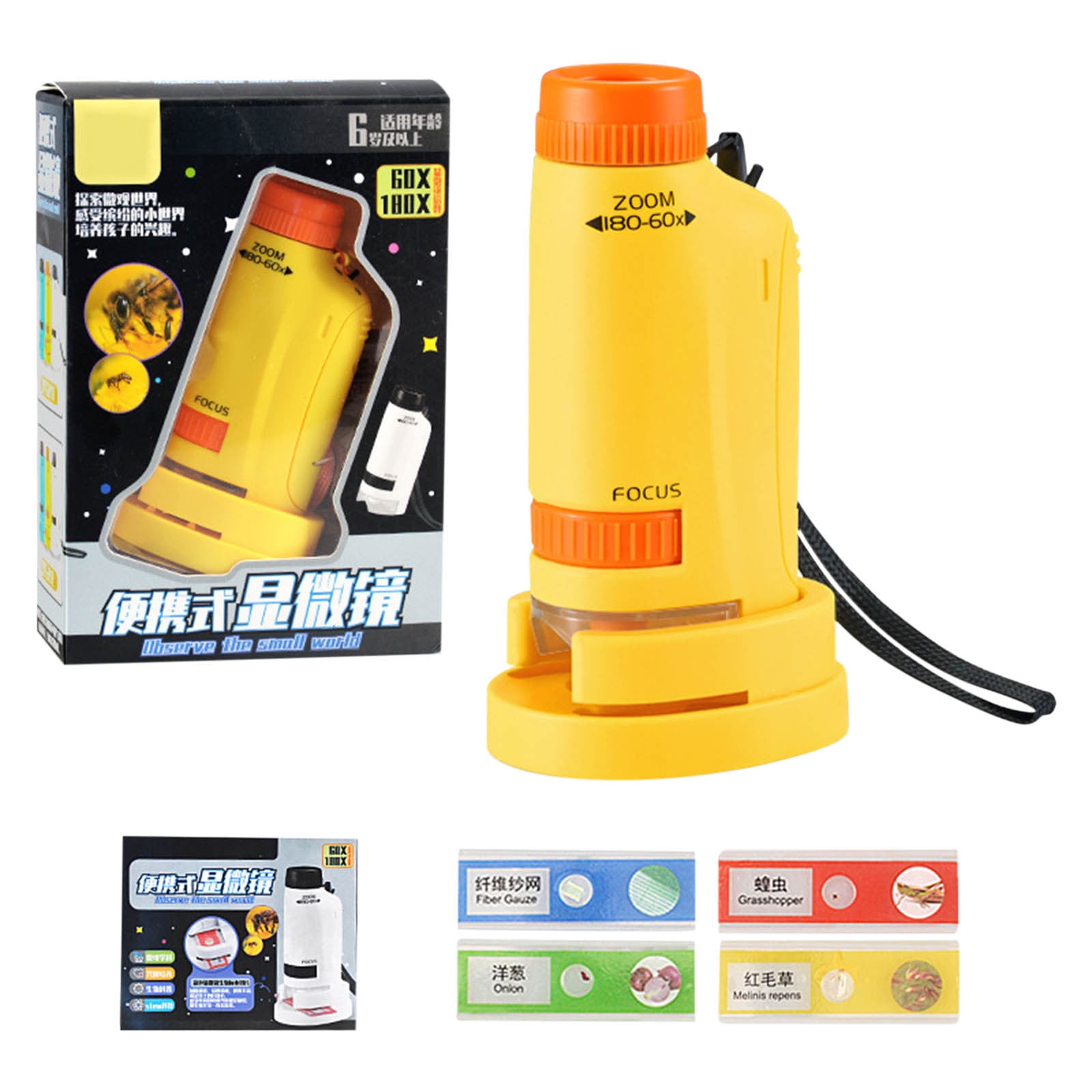 Toys Big Clearance Savings! SRUILUO Handheld Round Handle Microscope ...