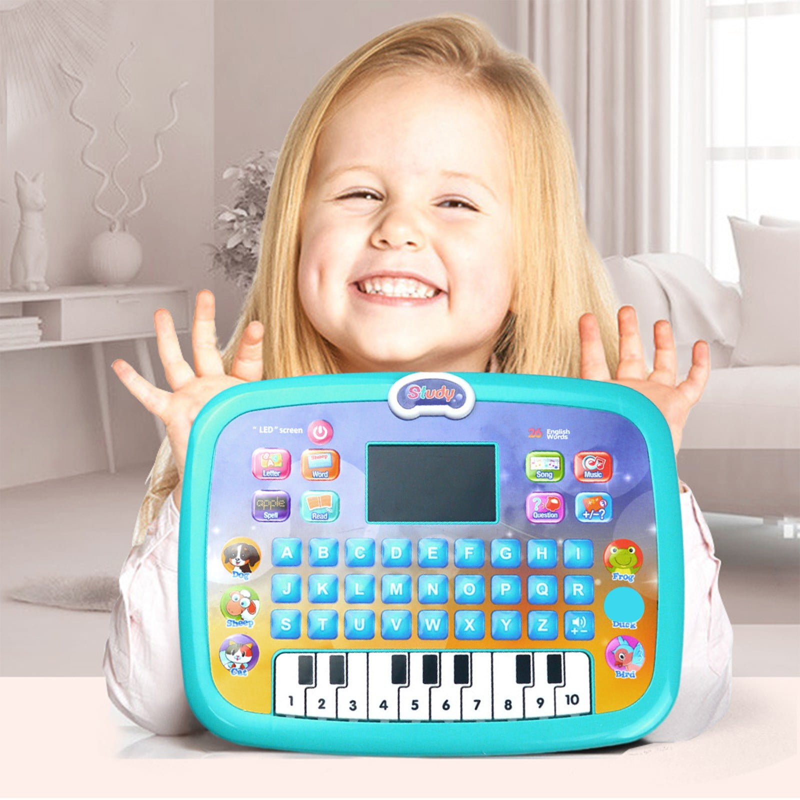 Toys for Boys Age 8-12 Kids Tablet Boys Learning Pad with LED Teach ...