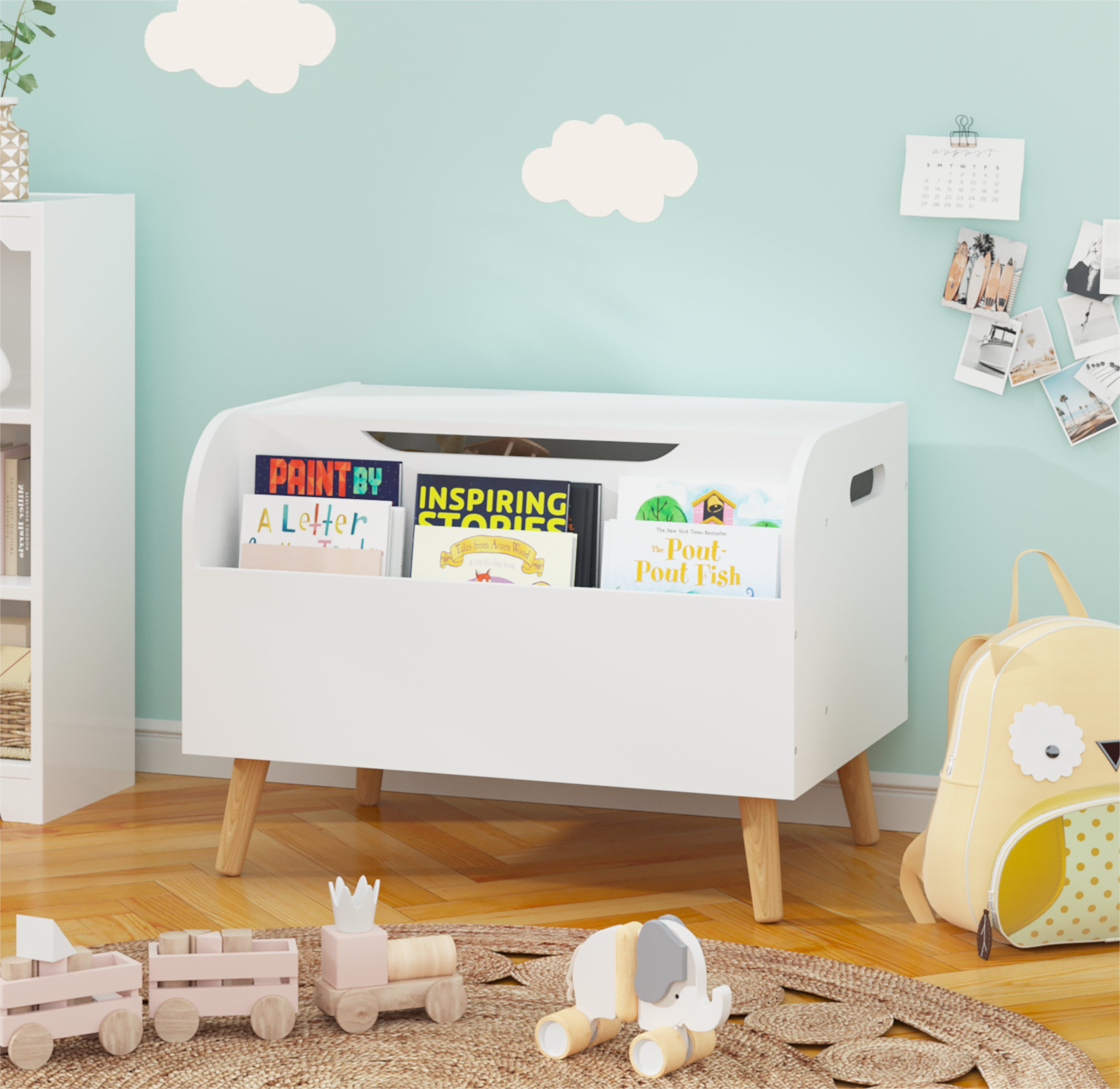 Toys Chest for Kids, Wooden Toys Box for Boys & Girls, Modern Storage ...