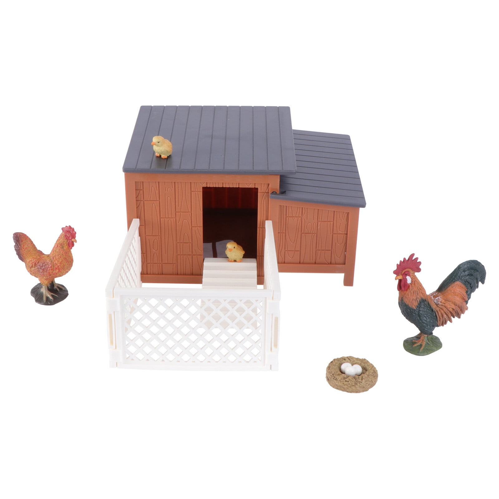 Toys Chick Figurines Farmer House Toy DIY Animal Model Animal House ...