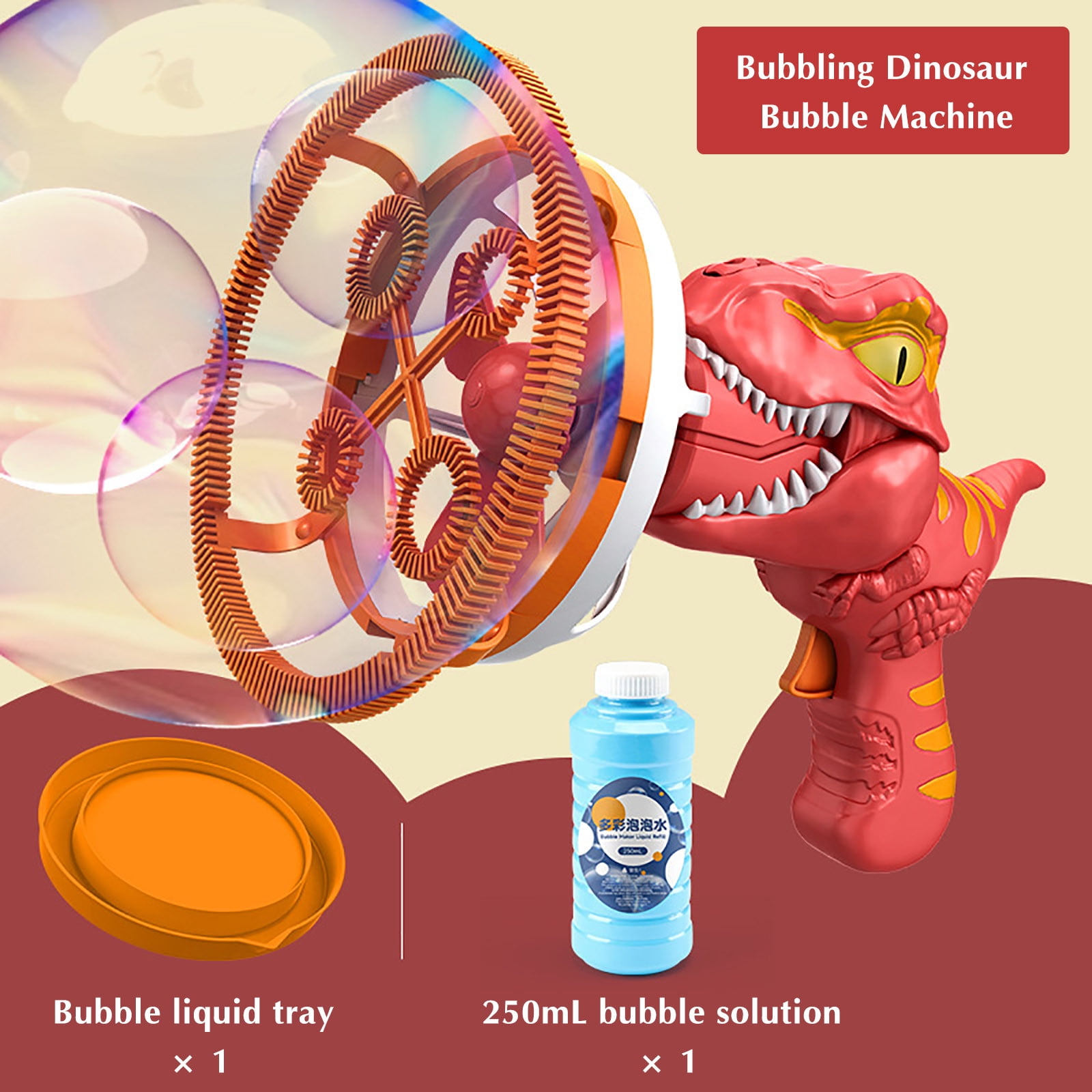 Toys Clearance 2023! CWCWFHZH 2 In 1 Fan Dinosaur Bubble Machine - Fancy Bubble-in-Bubble（250ml ...