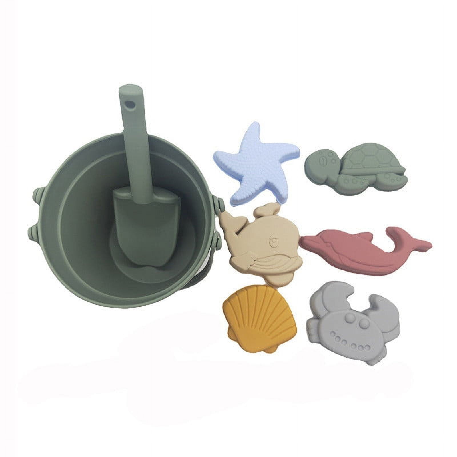 Toys Clearance 2023! CWCWFHZH 8Pcs Silicone Beach Toys with Portable ...