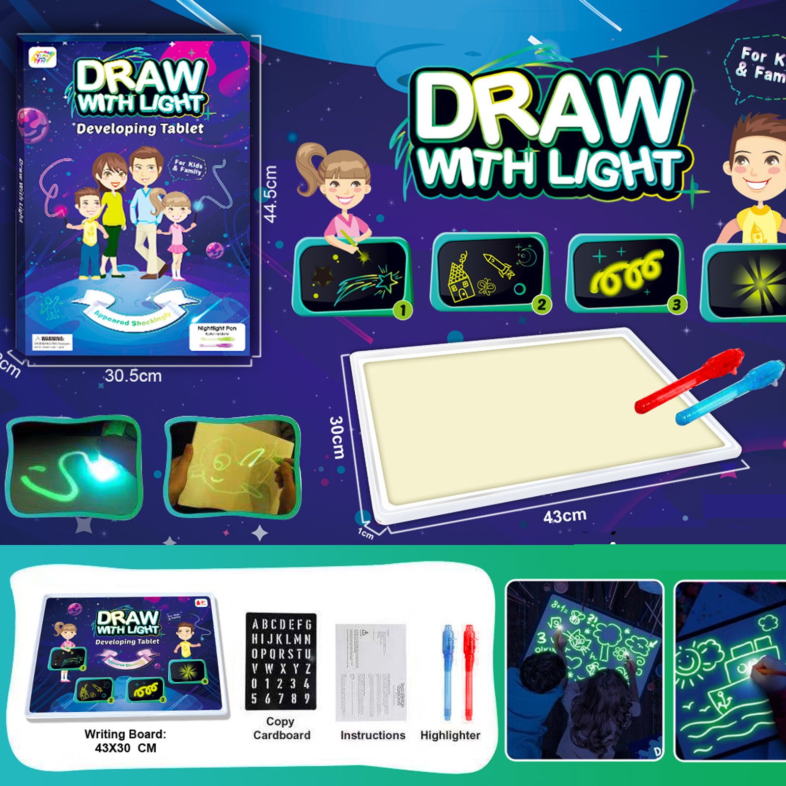 Toys Clearance 2023! CWCWFHZH Draw with Fun/ Drawing Board for Kids A3 ...