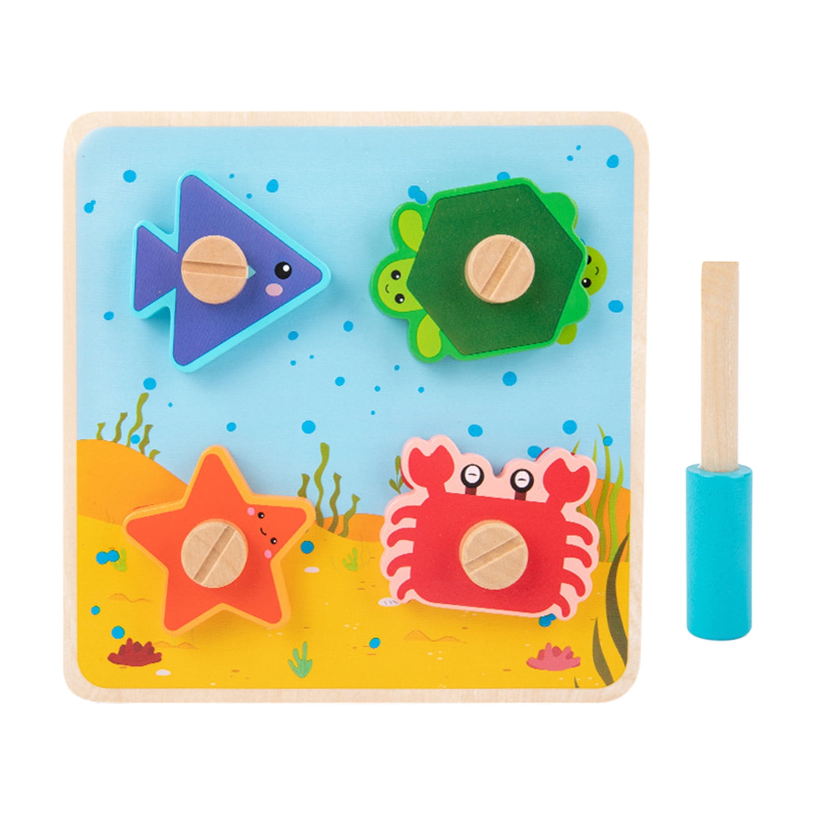 Toys Clearance 2023! CWCWFHZH Wooden Screw Screw Matching Puzzles Early ...