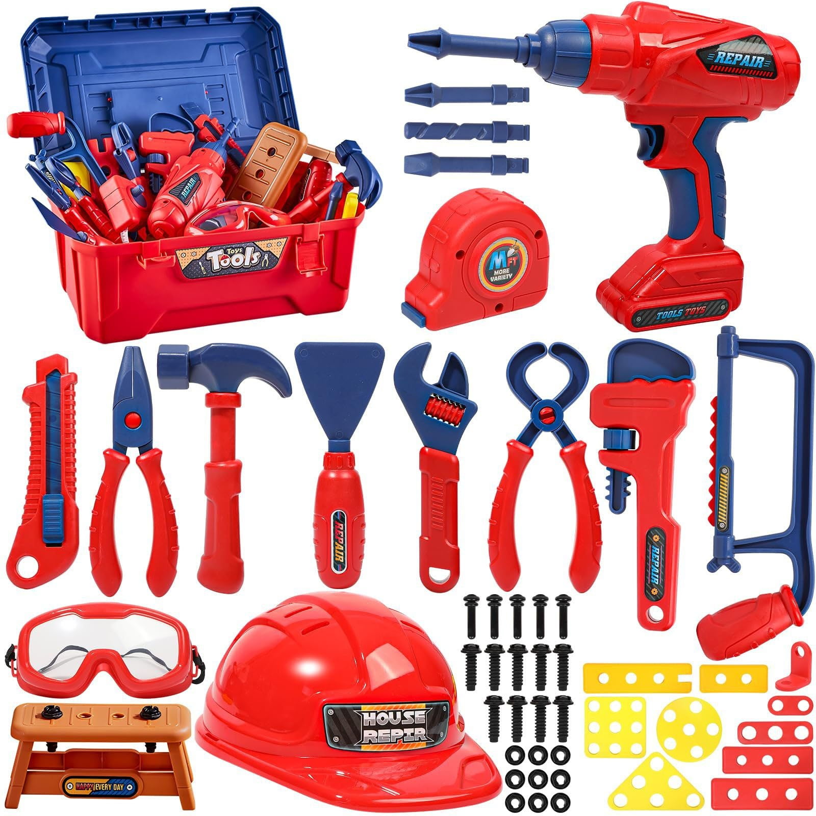 Toys Clearance! DIVVce Kids Tool Set,48Pcs Toddler Tool Set Age 3-5 ...