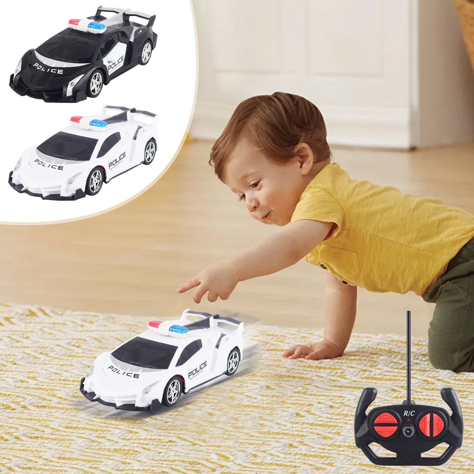 Toys Clearance! DIVVce RC Drift Police Car, 1:20 Remote Control Police ...