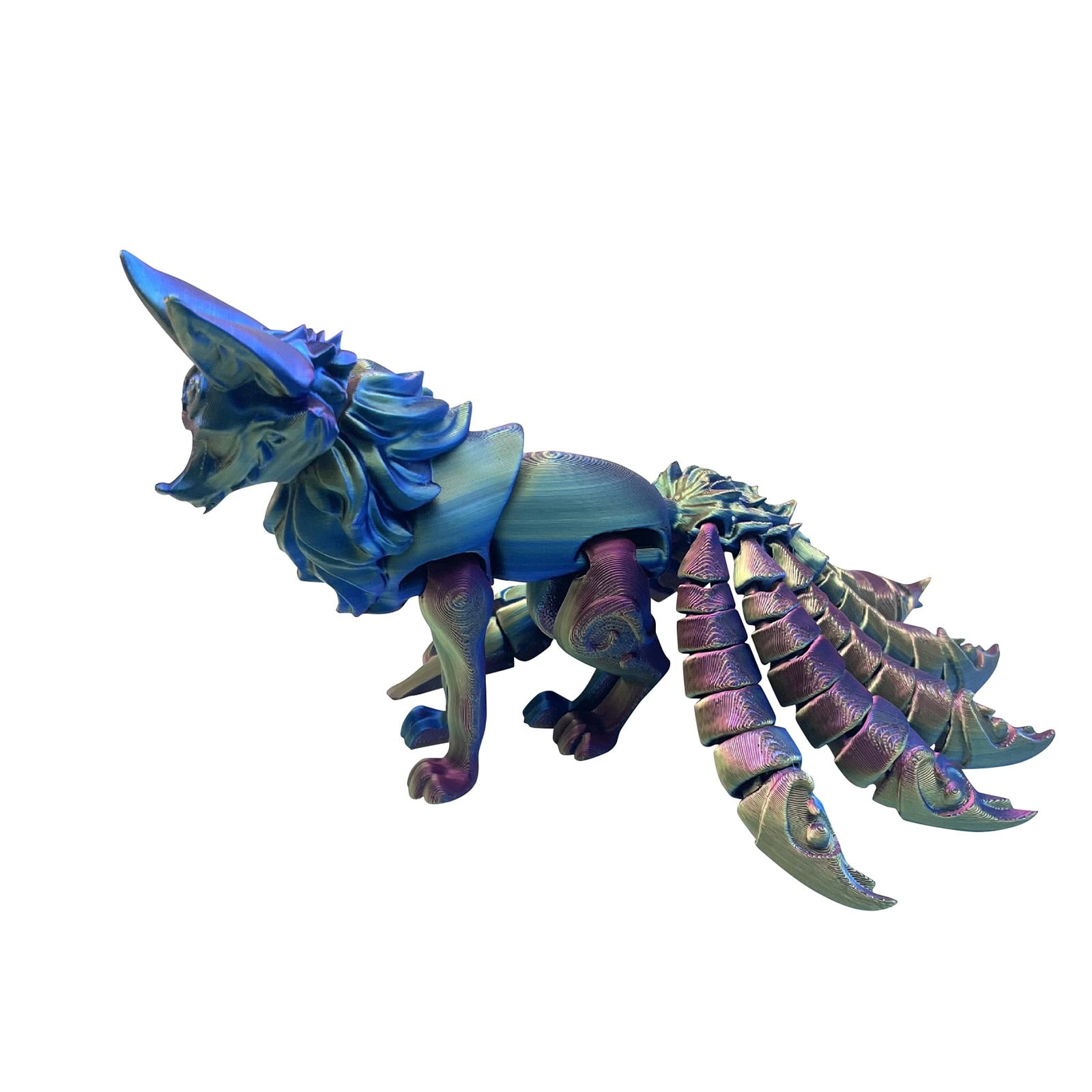Toys,Fidget Toys,3d Printed Animals,Fox,Animal Figurines,Multi-Tailed ...
