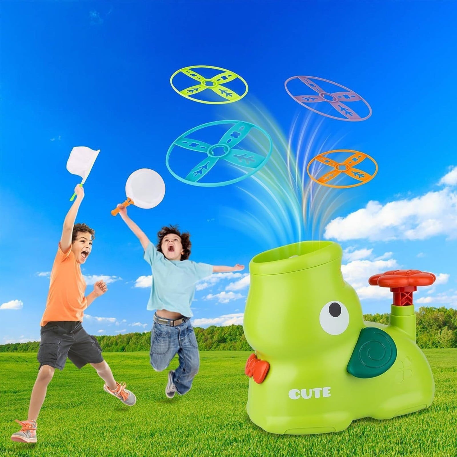 Toys Flying Discs - Twist Disc Flyer Saucers with Launchers for Party ...