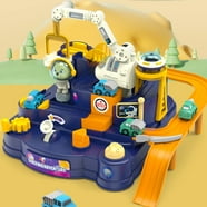 Blue Race Track Car Adventure Toy, STEM Playset for Kids 3-7 Years, 4 ...