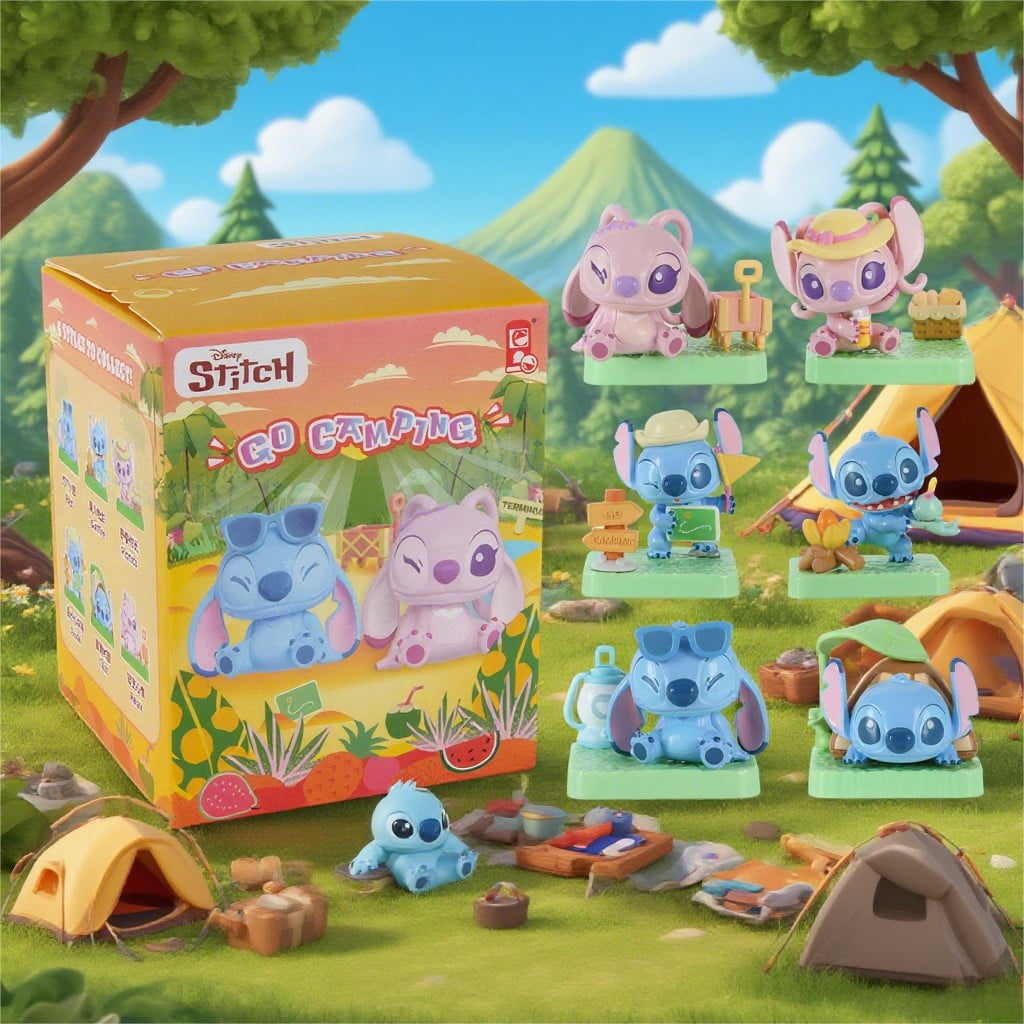 Toys for Kids Stitch Go Camping Doll Random Blind Box Series Figure ...