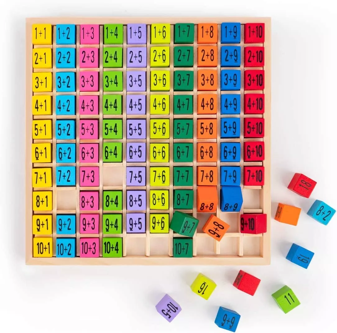 Toys Montessori Educational Wooden Multiplication Table Math Arithmetic ...