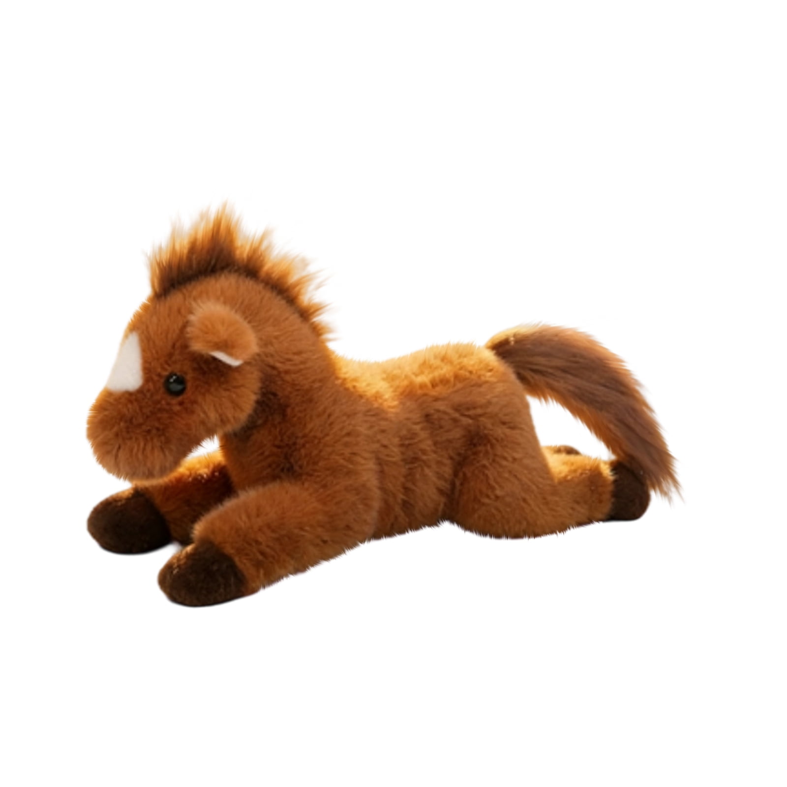 Toys Plush Brown Wild Pony Horse Stuffed Animal Soft Cuddly Perfect for ...