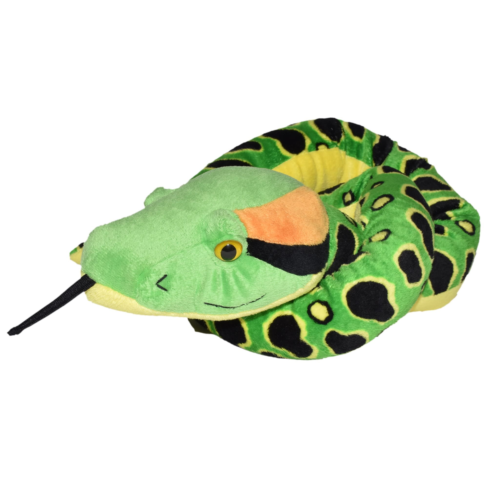 Toys R Us Plush - Anaconda Snake - 50 in - green, spot yellow, black ...