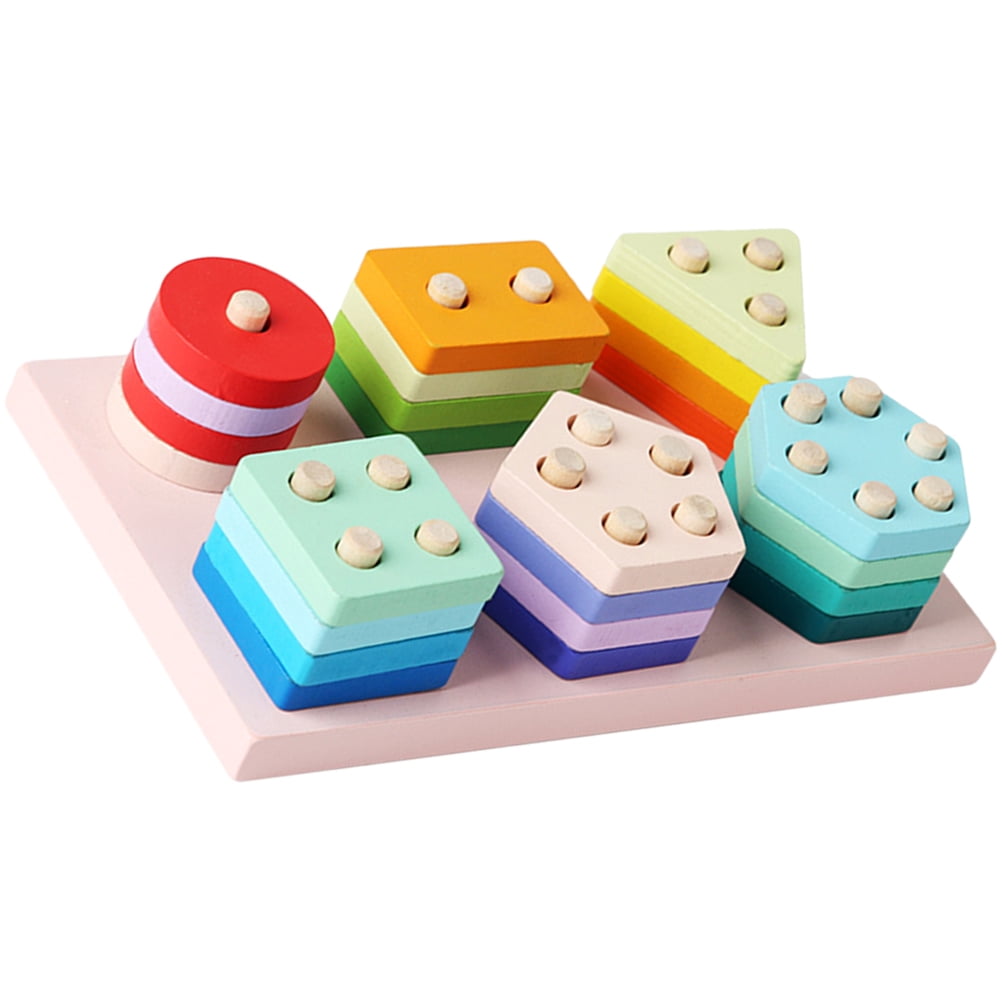 Toys Set of Pillars Matching Building Blocks Child Preschool - Walmart.com